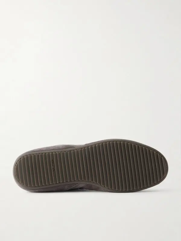 Rick Owens Suede And Nylon Sneakers - Gray