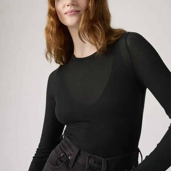 LEVI'S Sheer Long-sleeve Top