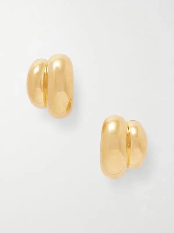 Saint Laurent Rondelle Earrings - Gold