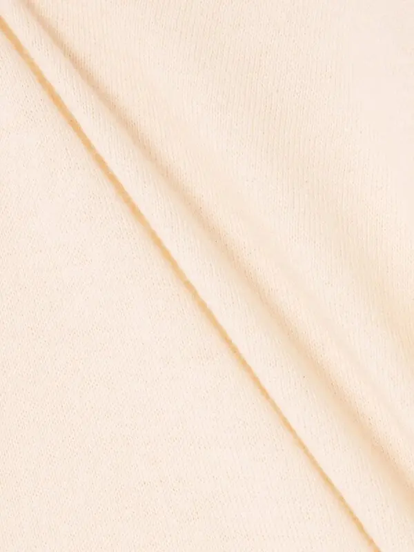 JW Anderson Tie-detailed Cotton And Cashmere-blend Tank - Neutrals