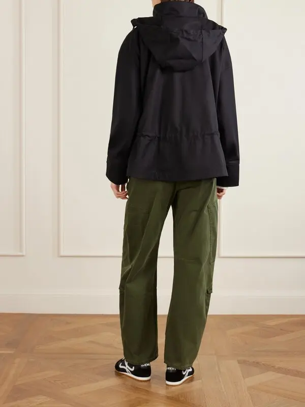 Loewe Hooded Cotton And Silk-blend Canvas Jacket