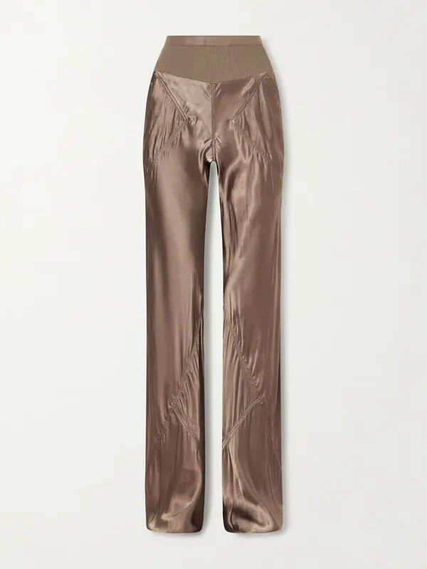 Rick Owens Bias Satin Flared Pants