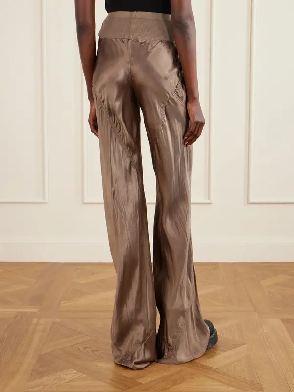 Rick Owens Bias Satin Flared Pants