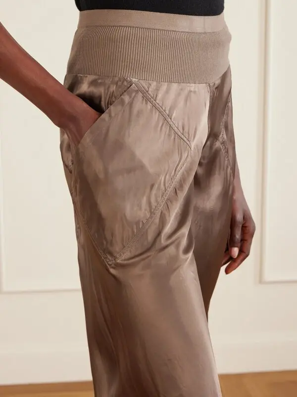 Rick Owens Bias Satin Flared Pants