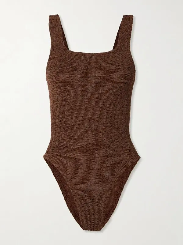 Hunza G Coverage Original Crinkle One-piece Swimsuit - Brown