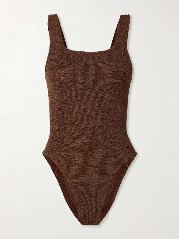 Hunza G Coverage Original Crinkle™ Swimsuit - Chocolate