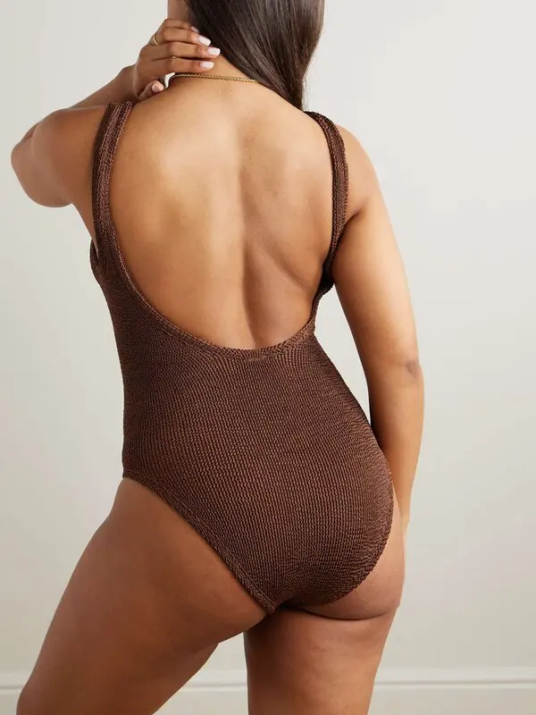 Hunza G Coverage Original Crinkle™ Swimsuit - Chocolate