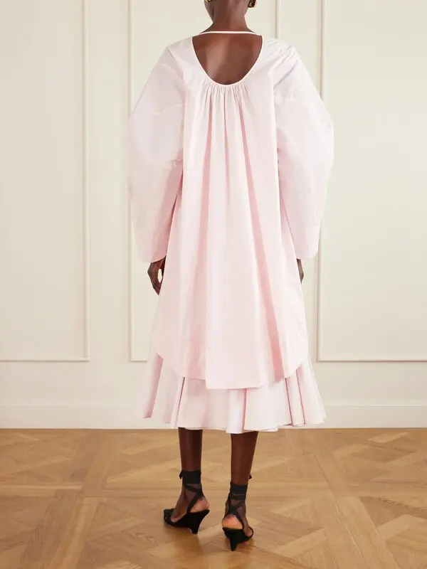 Jacquemus Paysan Oversized Cotton-blend Mini Dress - Pink