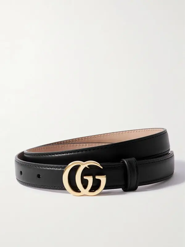 Gucci Gg Marmont Leather Belt - Black