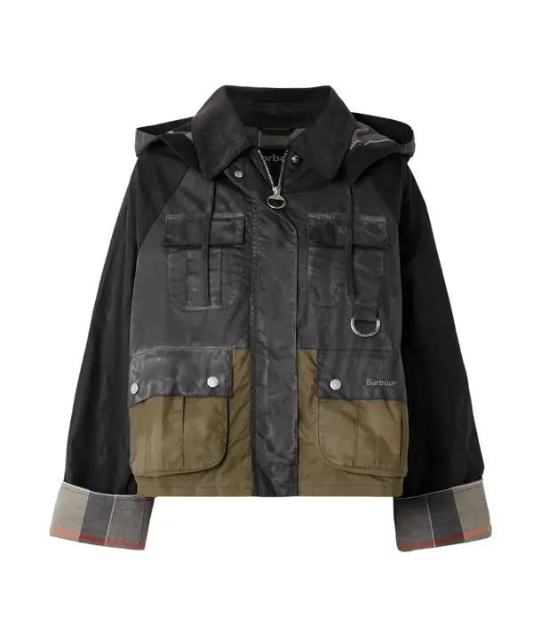 Barbour Liza Hooded Waxed-cotton Jacket - Black
