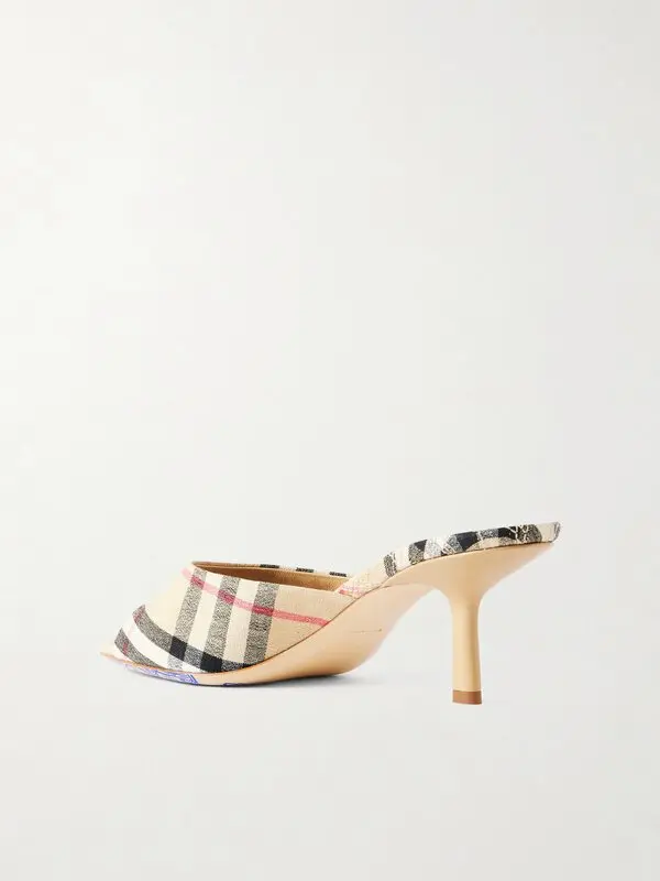 Burberry Checked Canvas Mules