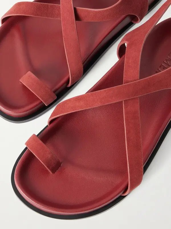 A.emery Jalen Slim Leather Sandals - Brick