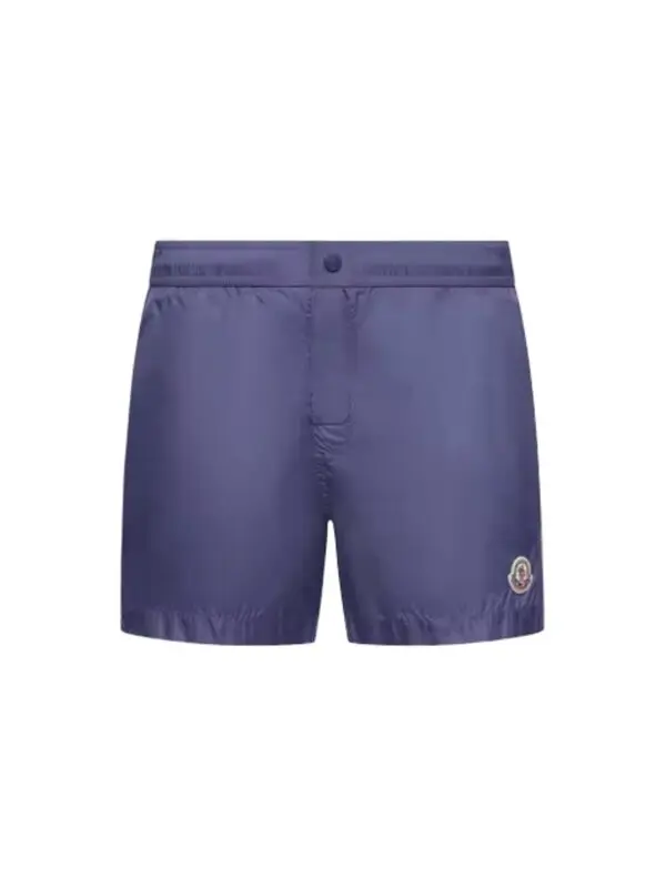 Moncler Logo Swim Shorts - Sky Blue