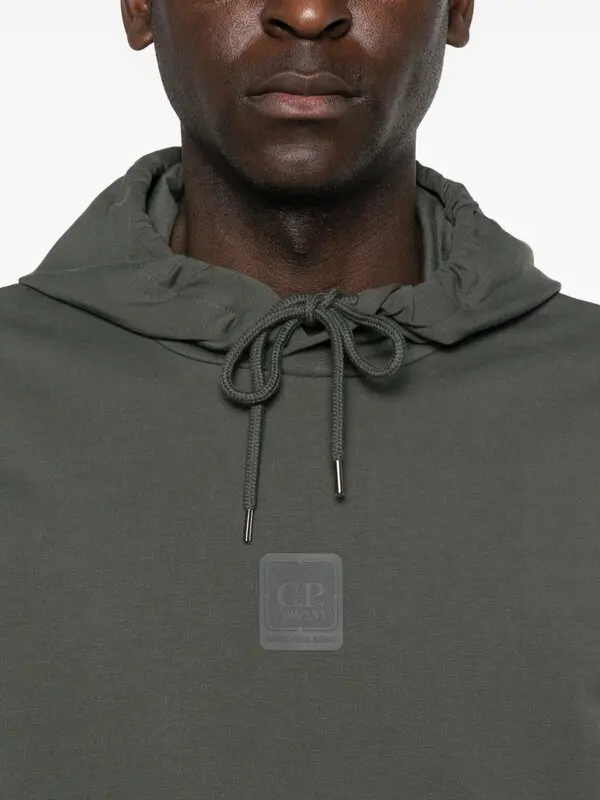 C.P. COMPANY Metropolis Series" Logo Patch Hooded Sweatshirt