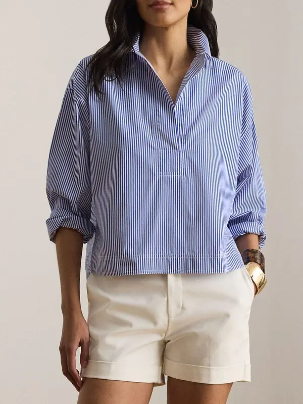 Ralph Lauren Striped Cropped Shirt