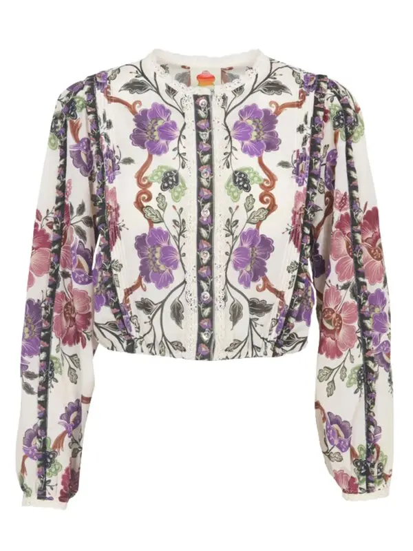 Farm Rio Floral Print Button-down Shirt - Multi