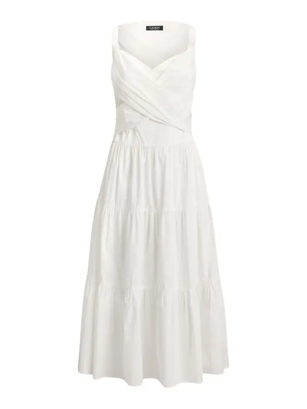 Ralph Lauren Cotton Flounced Dress - White