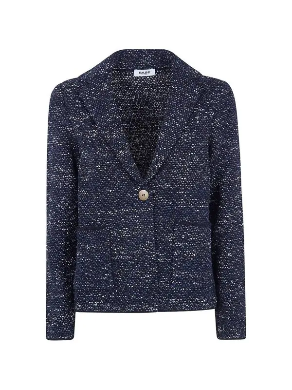 BASE Cotton Blend Single-breasted Jacket - Black
