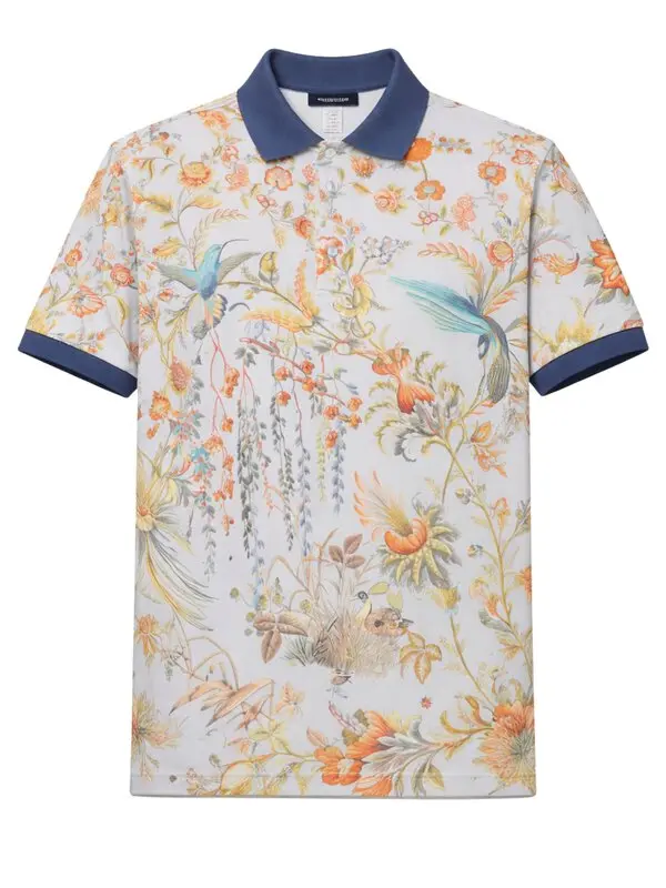 Etro Polo Shirt With Floral Print - Multi