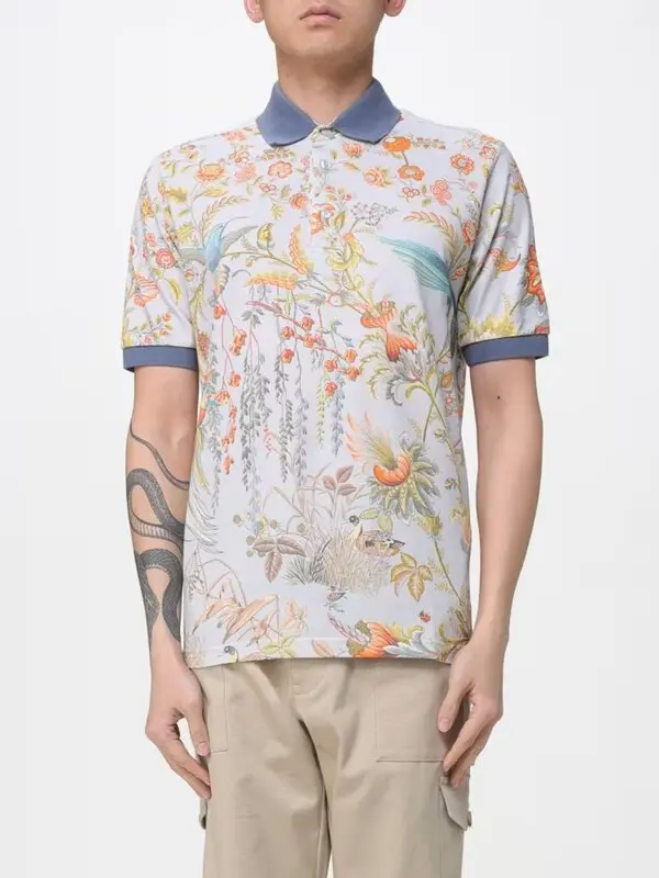 Etro Polo Shirt With Floral Print - Multi