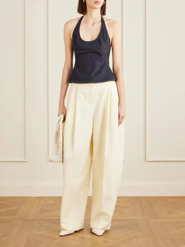 Jacquemus D'homme Pleated Wool Tapered Pants