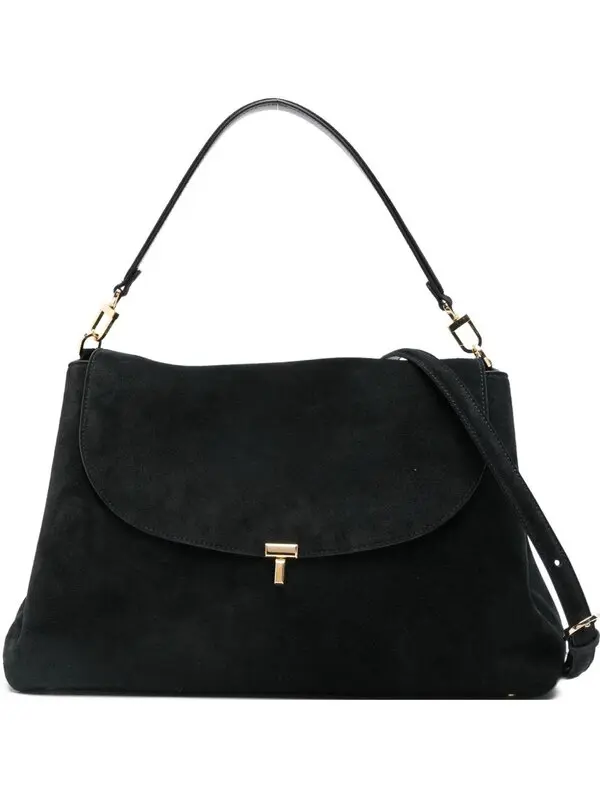TOTEME T-lock Suede Leather Tote Bag