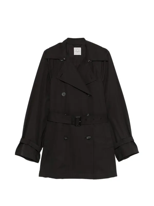 TOTEME Cotton Trench Coat - Black