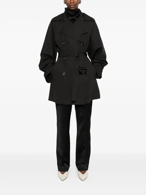 TOTEME Cotton Trench Coat - Black