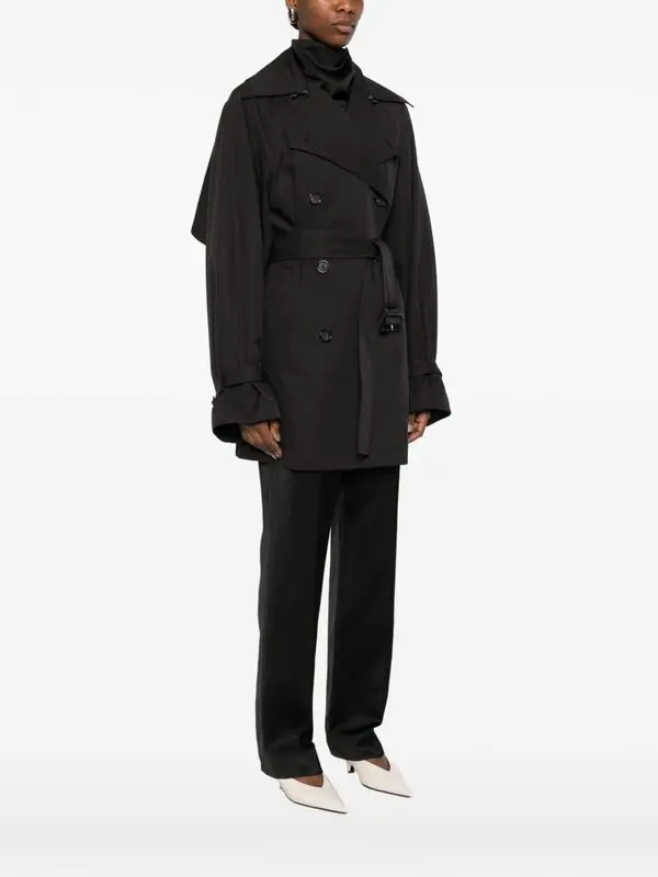 TOTEME Cotton Trench Coat - Black