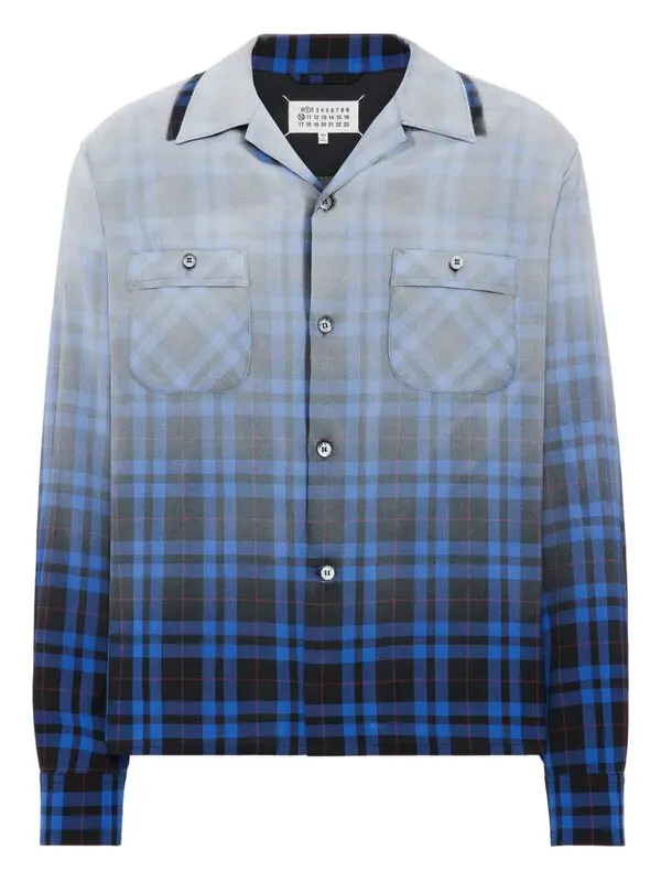 MAISON MARGIELA Checked Cotton Shirt - Blue