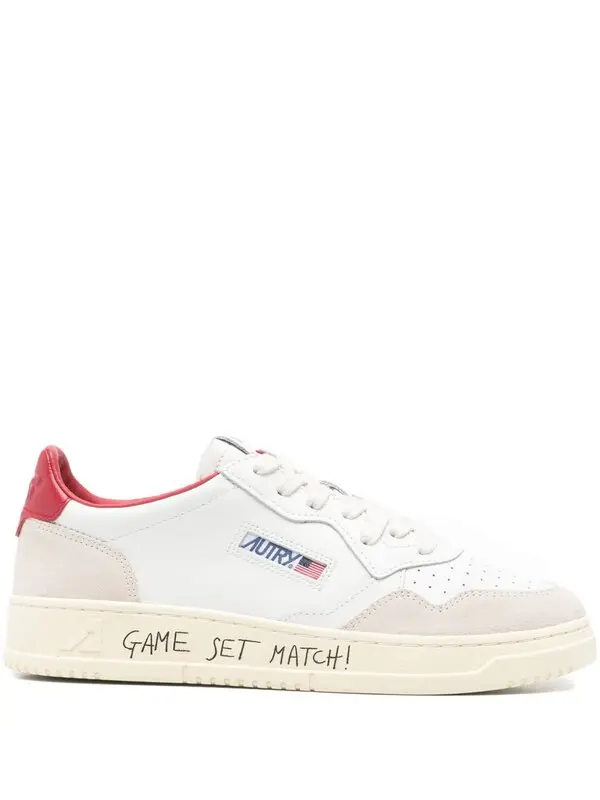 AUTRY Medialist Low Leather Sneakers - Red