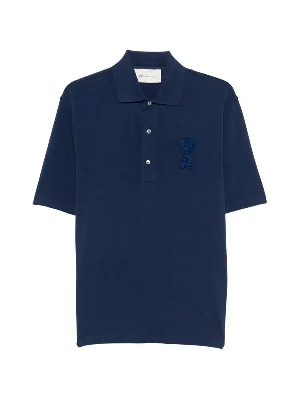 AMI Paris De Coeur Cotton Polo Shirt