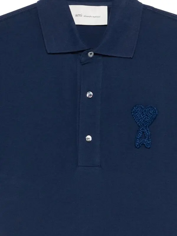 AMI Paris De Coeur Cotton Polo Shirt