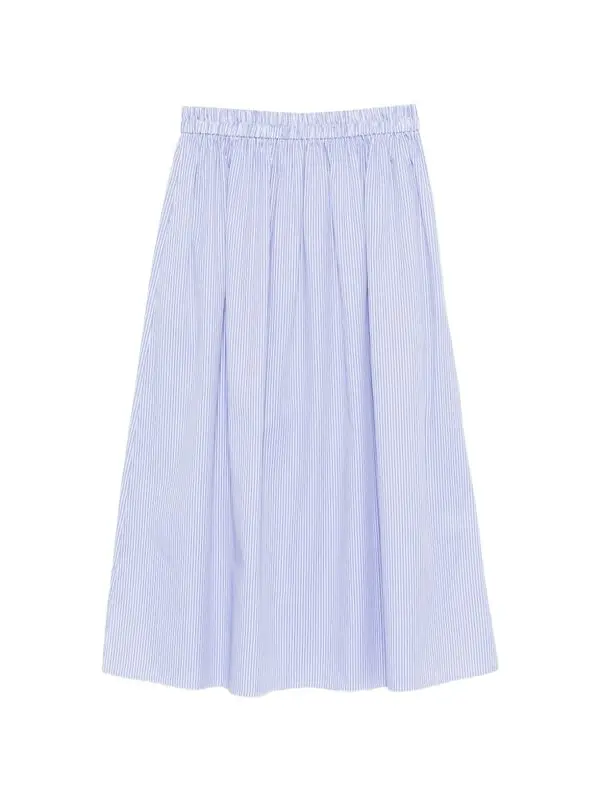 ARCHIVIO '67 Striped Cotton Skirt - Sky Blue