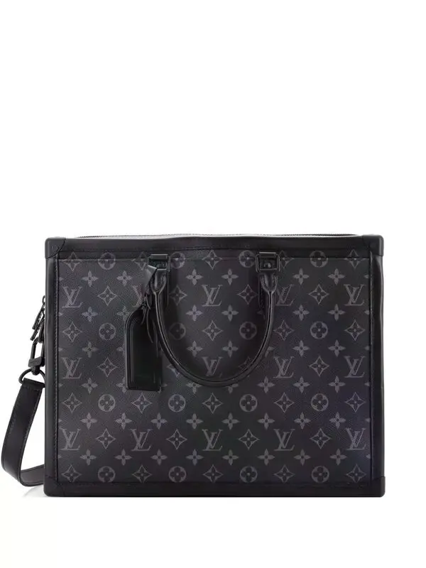 LOUIS VUITTON Soft Trunk Briefcase Monogram Eclipse Canvas Business Bag
