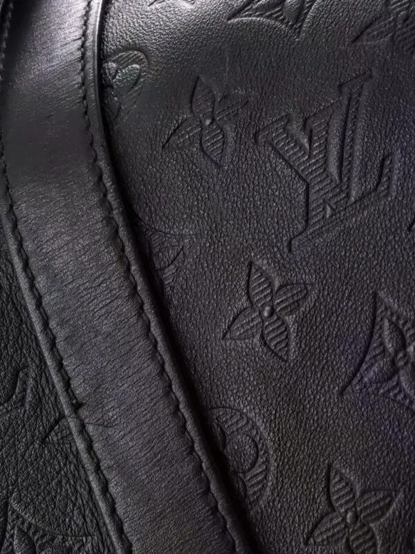 LOUIS VUITTON Keepall Bandouliere 50 Travel Bag Monogram Shadow Leather - Black