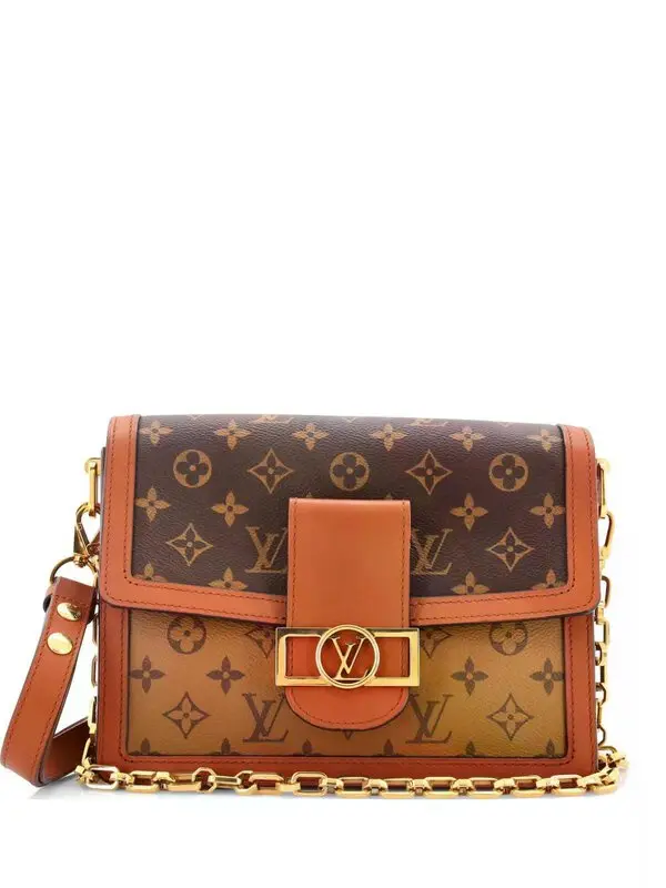 LOUIS VUITTON Dauphine Reverse Monogram Canvas Mm Shoulder Bag