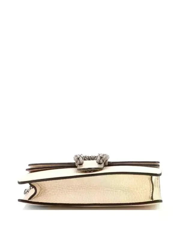 Gucci Dionysus Leather Super Mini Clutch Bag - Neutrals