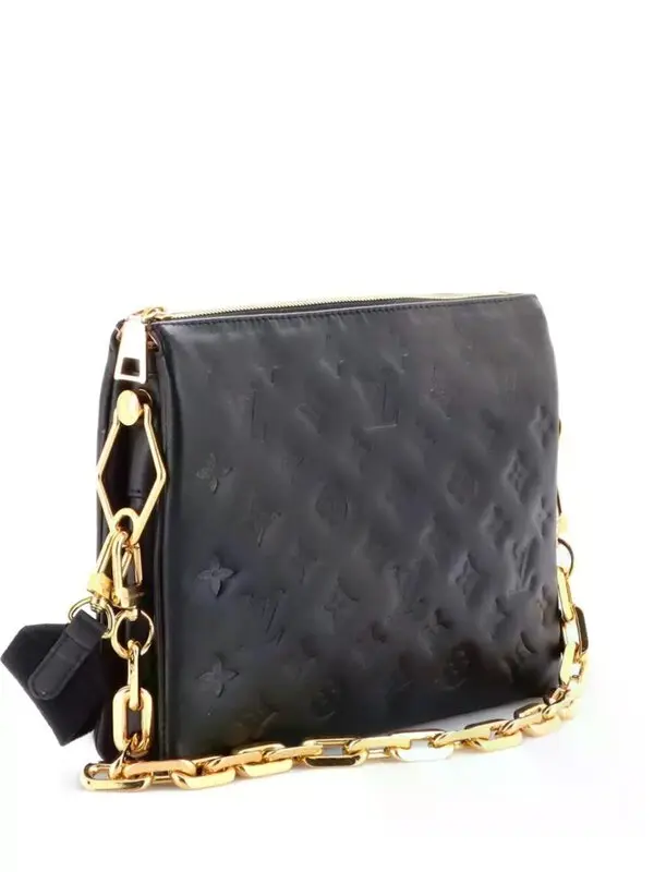 LOUIS VUITTON Coussin Pm Crossbody Bag Monogram Embossed Lambskin - Black