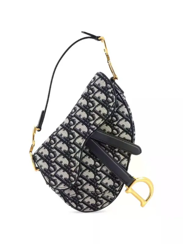Dior Saddle Handbag Oblique Canvas Mini Shoulder Bag - Blue
