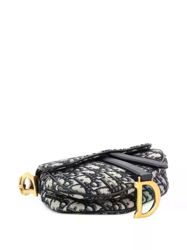 Dior Saddle Handbag Oblique Canvas Mini Shoulder Bag - Blue