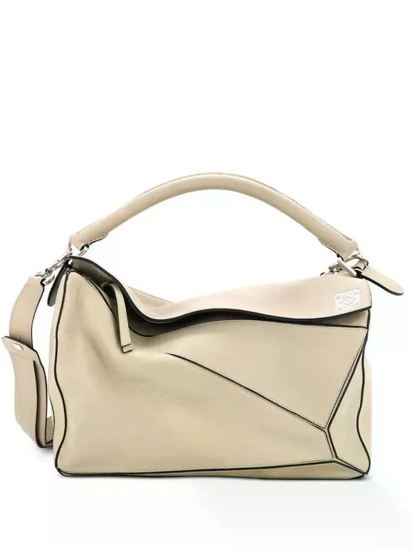 Loewe Puzzle Bag Leather Large Satchel - Neutrals