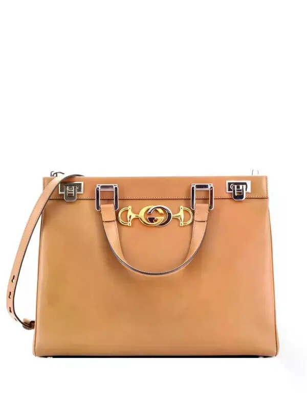 Gucci Zumi Medium Top Handle Satchel - Brown