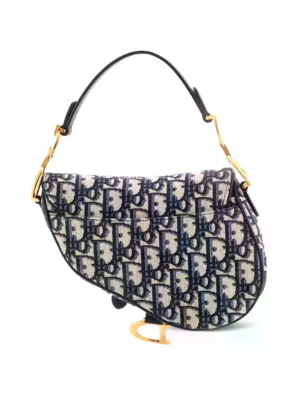 Dior Saddle Handbag Oblique Canvas Mini - Blue