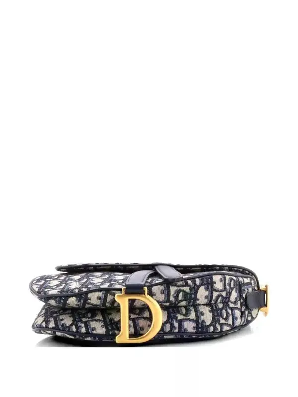 Dior Saddle Handbag Oblique Canvas Mini - Blue