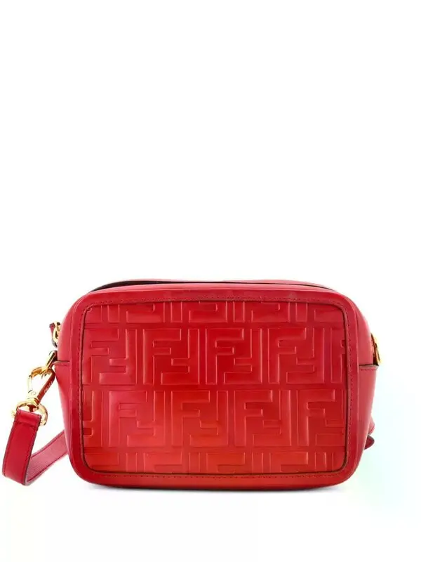 Fendi Camera Bag Zucca Embossed Leather Small Crossbody Bag