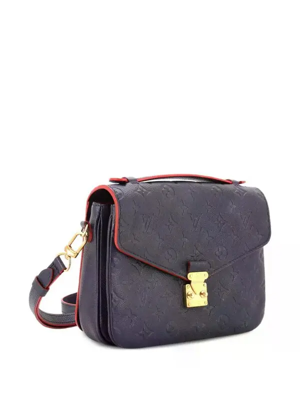 LOUIS VUITTON Pochette Metis Monogram Empreinte Leather East West Bag - Blue