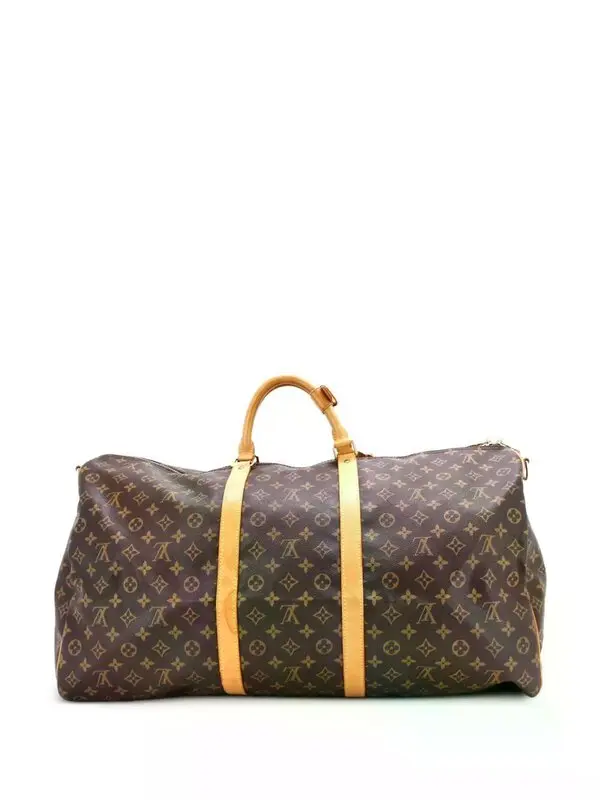 LOUIS VUITTON Keepall Bandouliere Monogram Canvas 60 Travel Bag - Brown