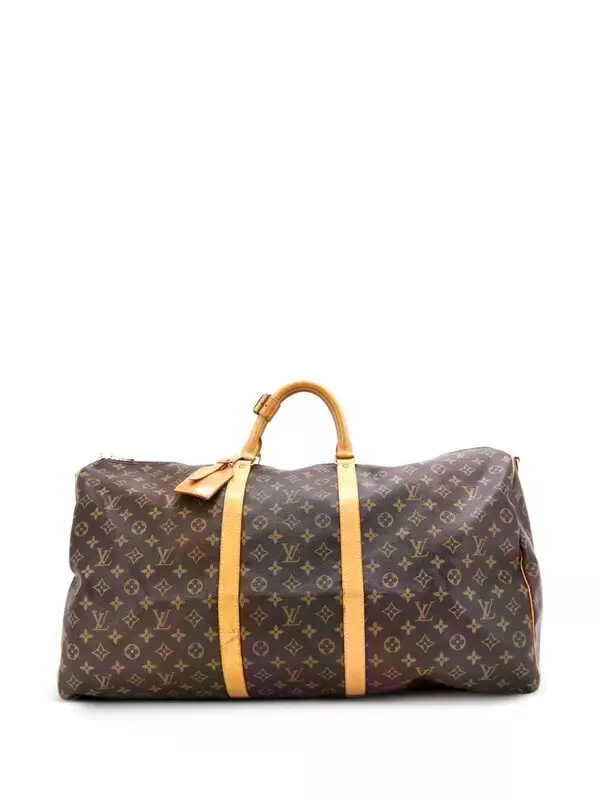 LOUIS VUITTON Keepall Bandouliere Monogram Canvas 60 Travel Bag - Brown