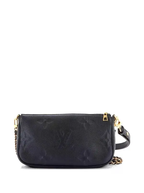 LOUIS VUITTON Multi Pochette Accessoires Monogram Empreinte Giant Crossbody Bag - Black